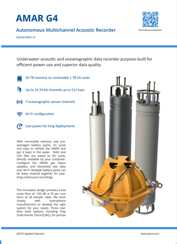 AMAR G4 | Passive acoustic monitoring system | JASCO Applied Sciences