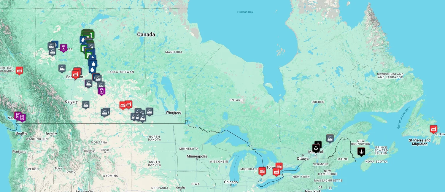 Energy and Infrastructure Map | Oil Sands Magazine