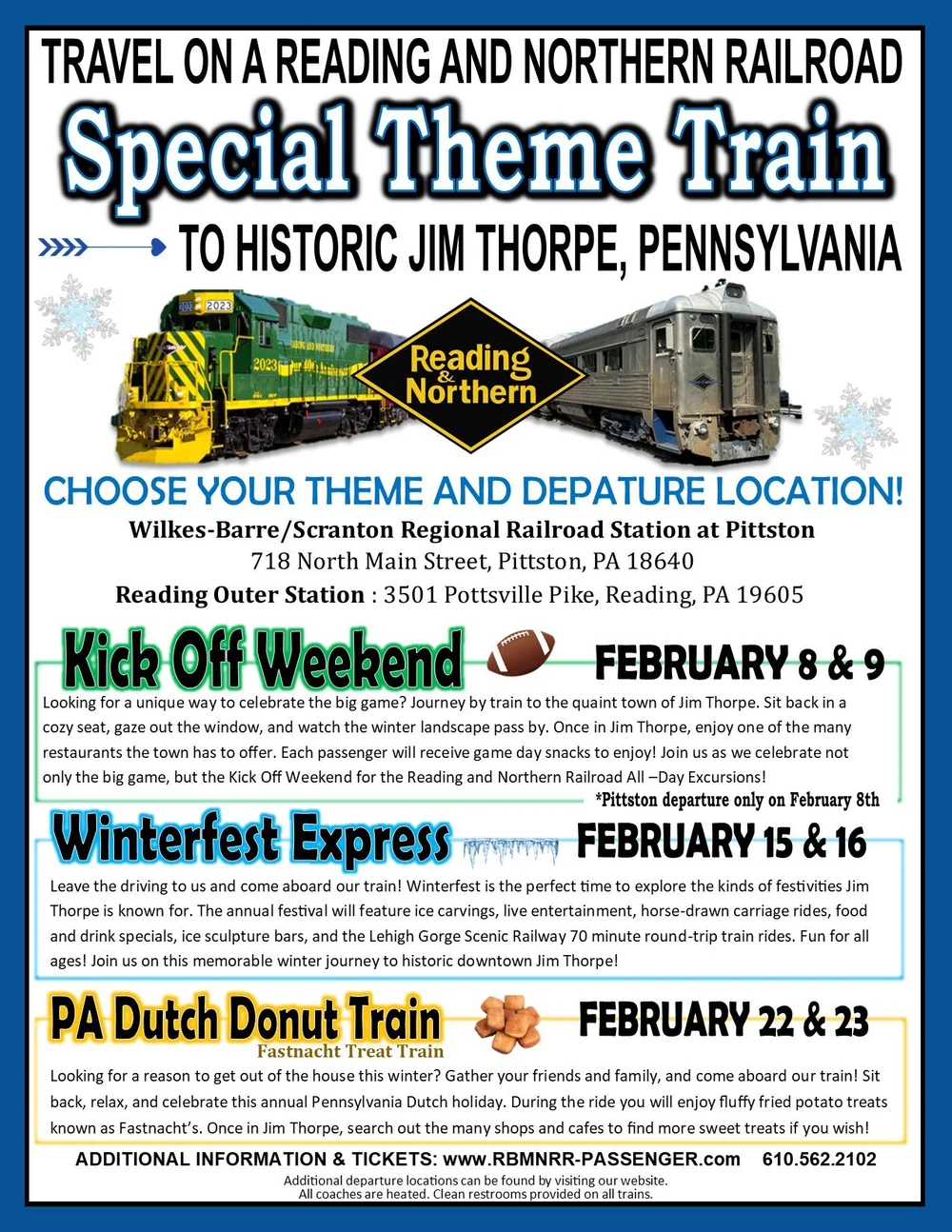 February Theme Trains — Reading Blue Mountain & Northern: Passenger
