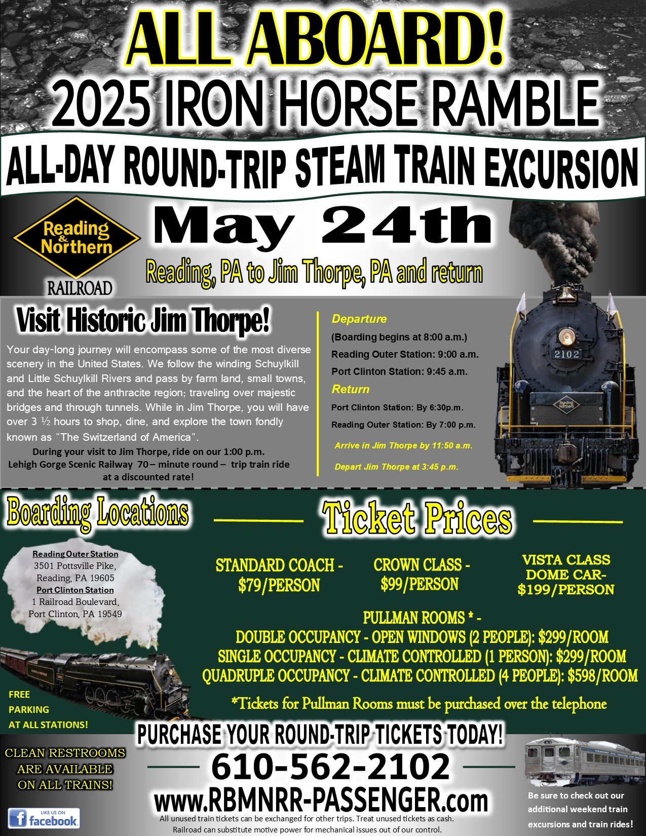 Iron Horse Ramble - Reading to Jim Thorpe — Reading Blue Mountain & Northern: Passenger