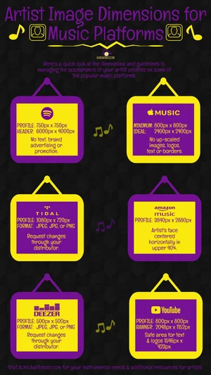 Artist Image Dimensions for Music Platforms | Achickwitbeatz The Producer