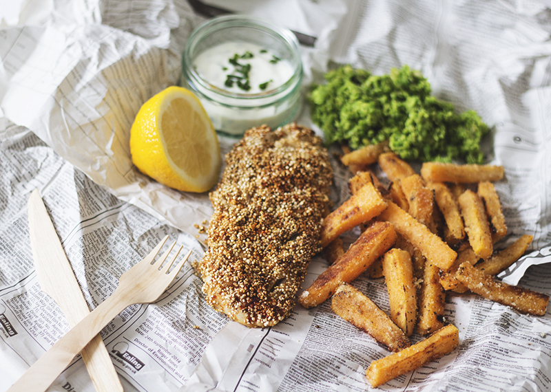 The Lovely Drawer | Quinoa Crusted Fish & Chips — Aspiring Kennedy