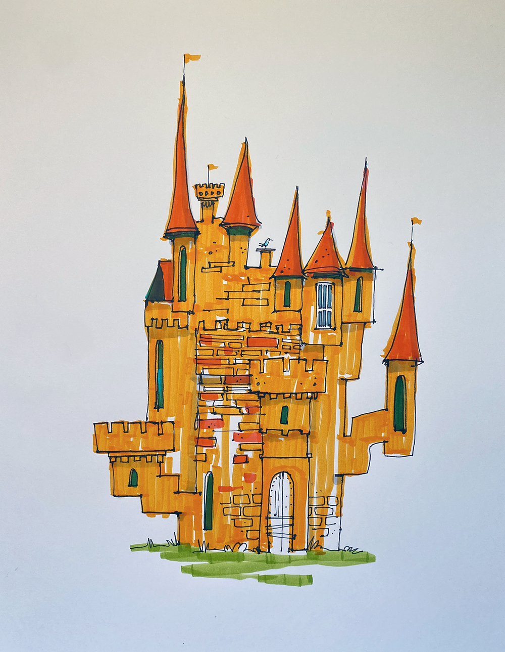 How To Draw A 3d Castle