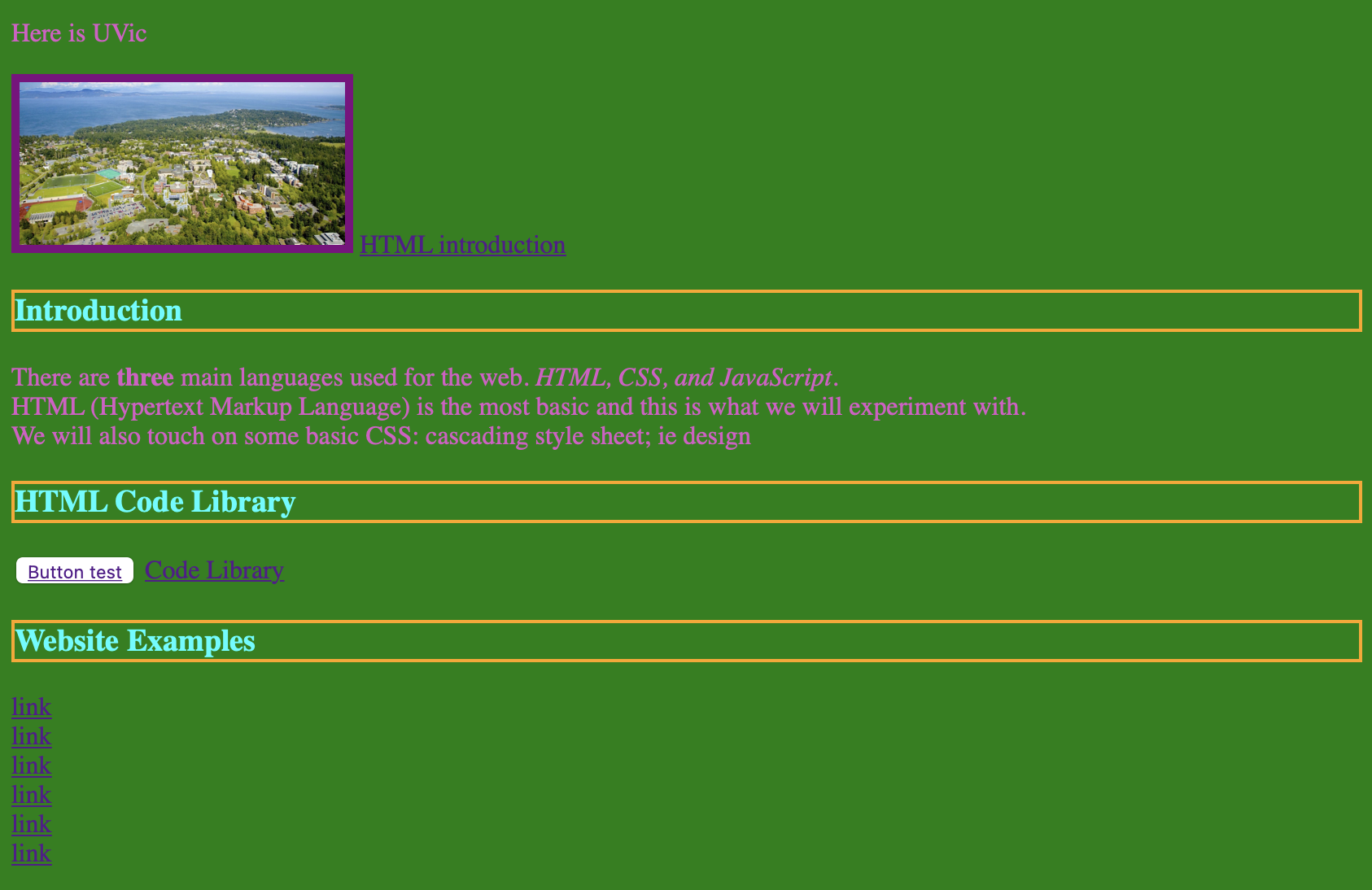 Intro to HTML and CSS — Brad Necyk