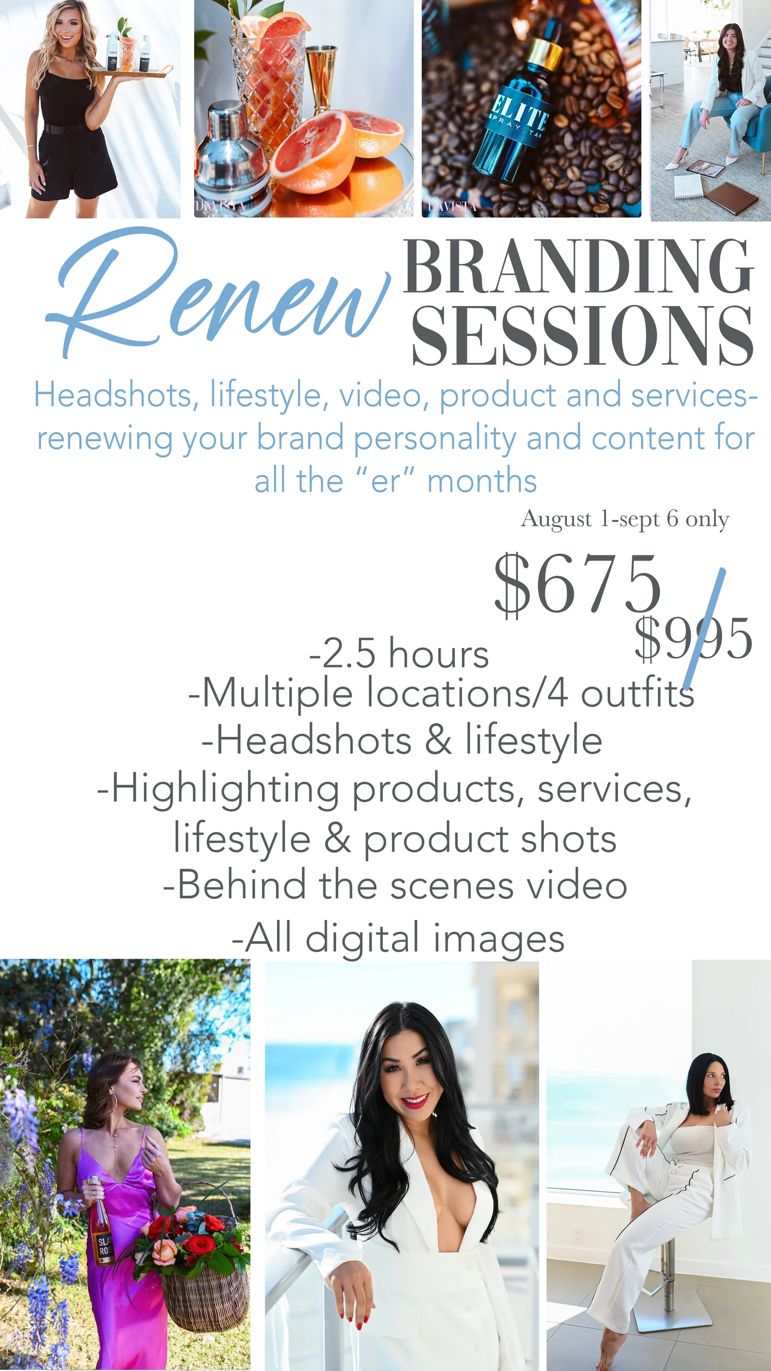 RENEW Branding Sessions for businesses and creators — Davista Photography