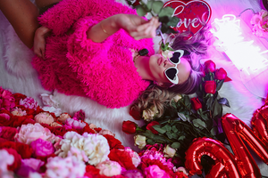 Floral Wall Valentine's Fashion Boudoir Session — Davista Photography