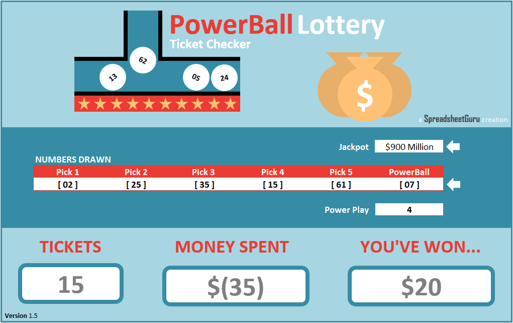 Excel PowerBall Lottery Ticket Checker Spreadsheet — TheSpreadsheetGuru Excel PowerBall Lottery Ticket Checker Spreadsheet — TheSpreadsheetGuru