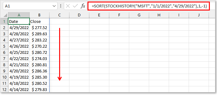 Pull Historical Stock Price Data In Excel pull-historical-stock-price-data-in-excel