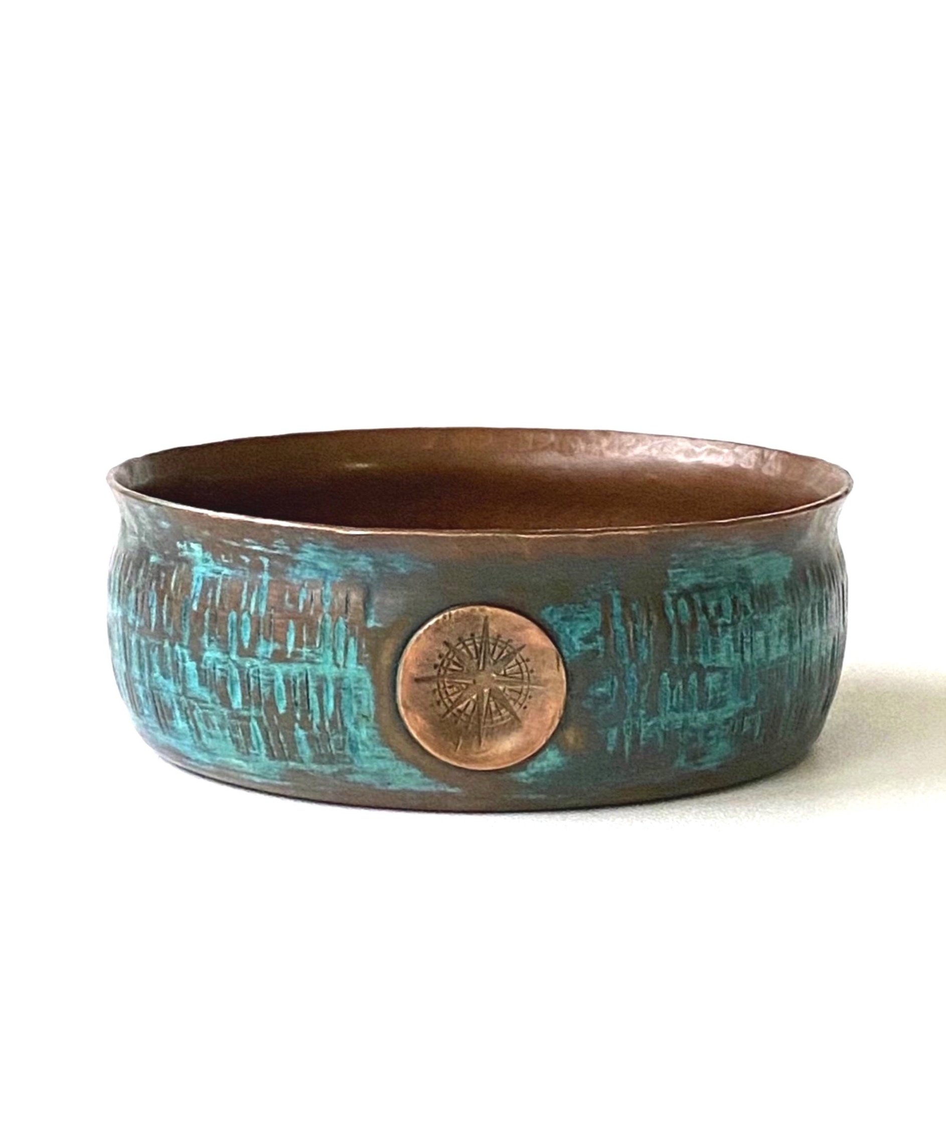 Copper lather bowl, Aquamarine shaving bowl, traditional shaving mug ...