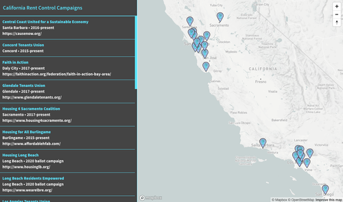 California Rent Control Campaigns — Anti-Eviction Mapping Project