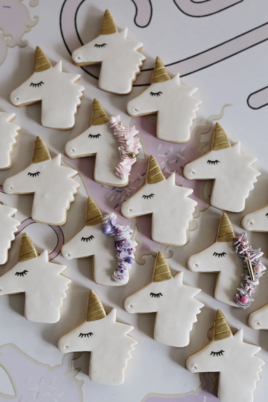 Willow Sprinkle Unicorn Head Cookies — Burnt Butter Cakes