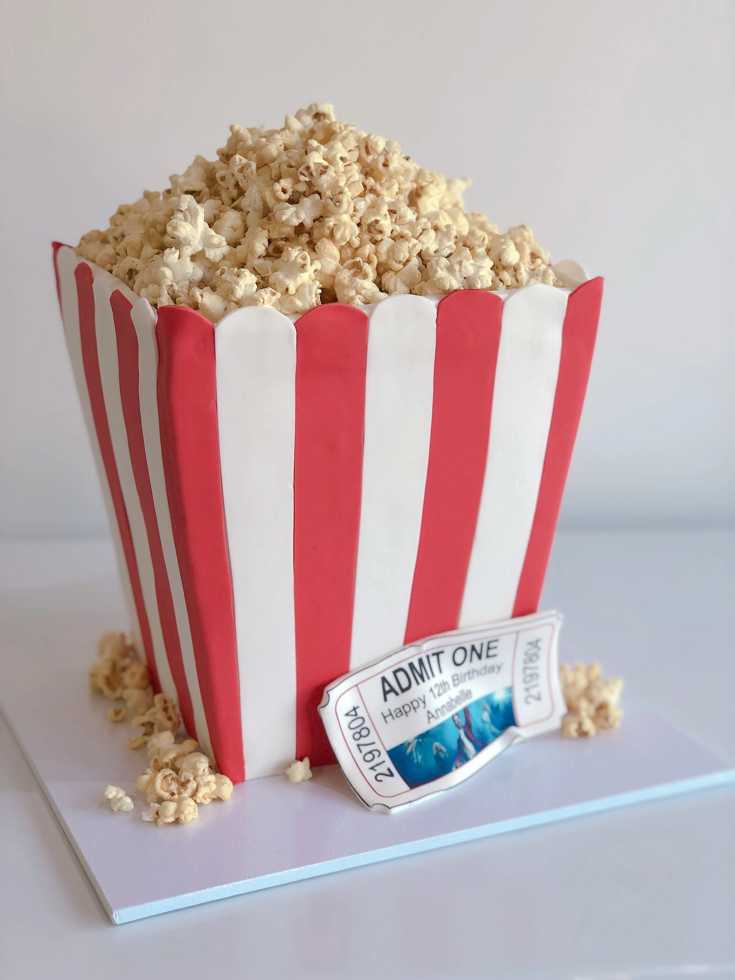 Movie Popcorn Cake — Burnt Butter Cakes