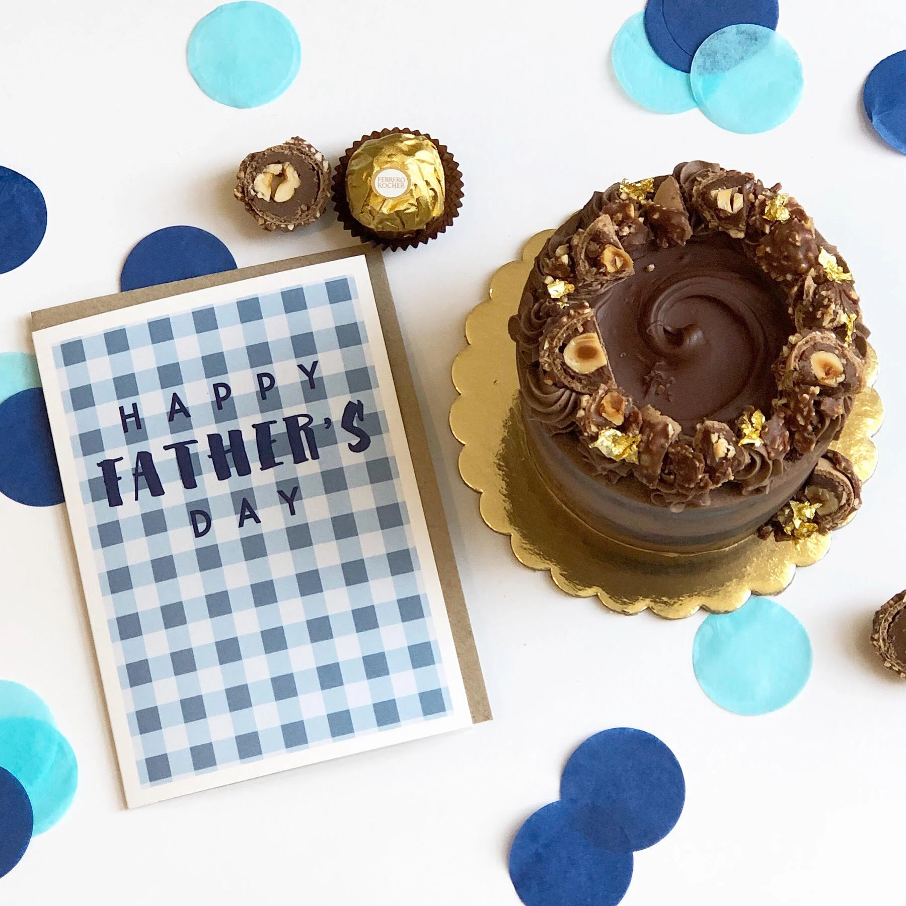 Happy Father's Day Choc Hazelnut Mini Cake and Card — Burnt Butter Cakes
