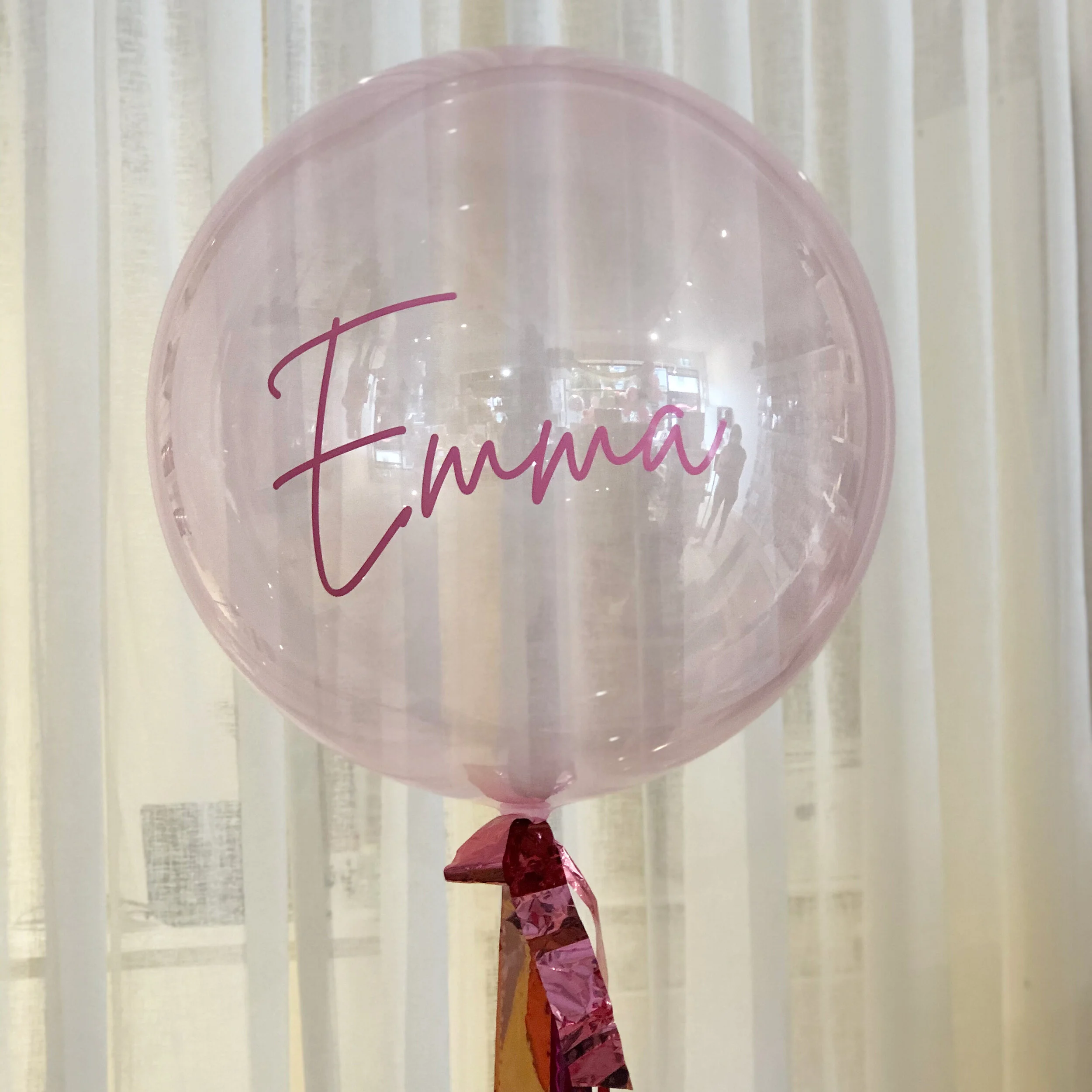 Custom Name (Emma Font) Balloon Decal — Burnt Butter Cakes