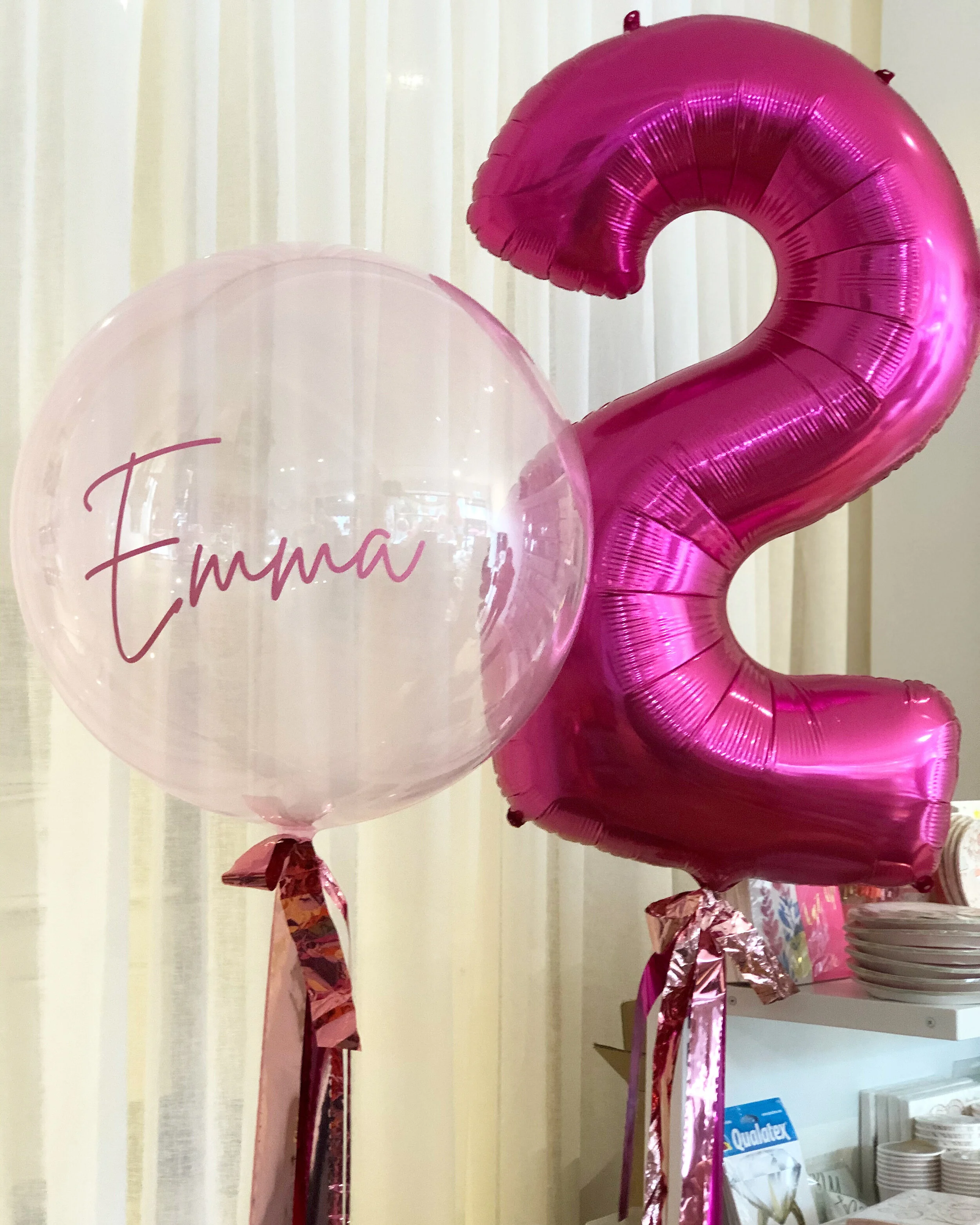 Custom Name (Emma Font) Balloon Decal — Burnt Butter Cakes