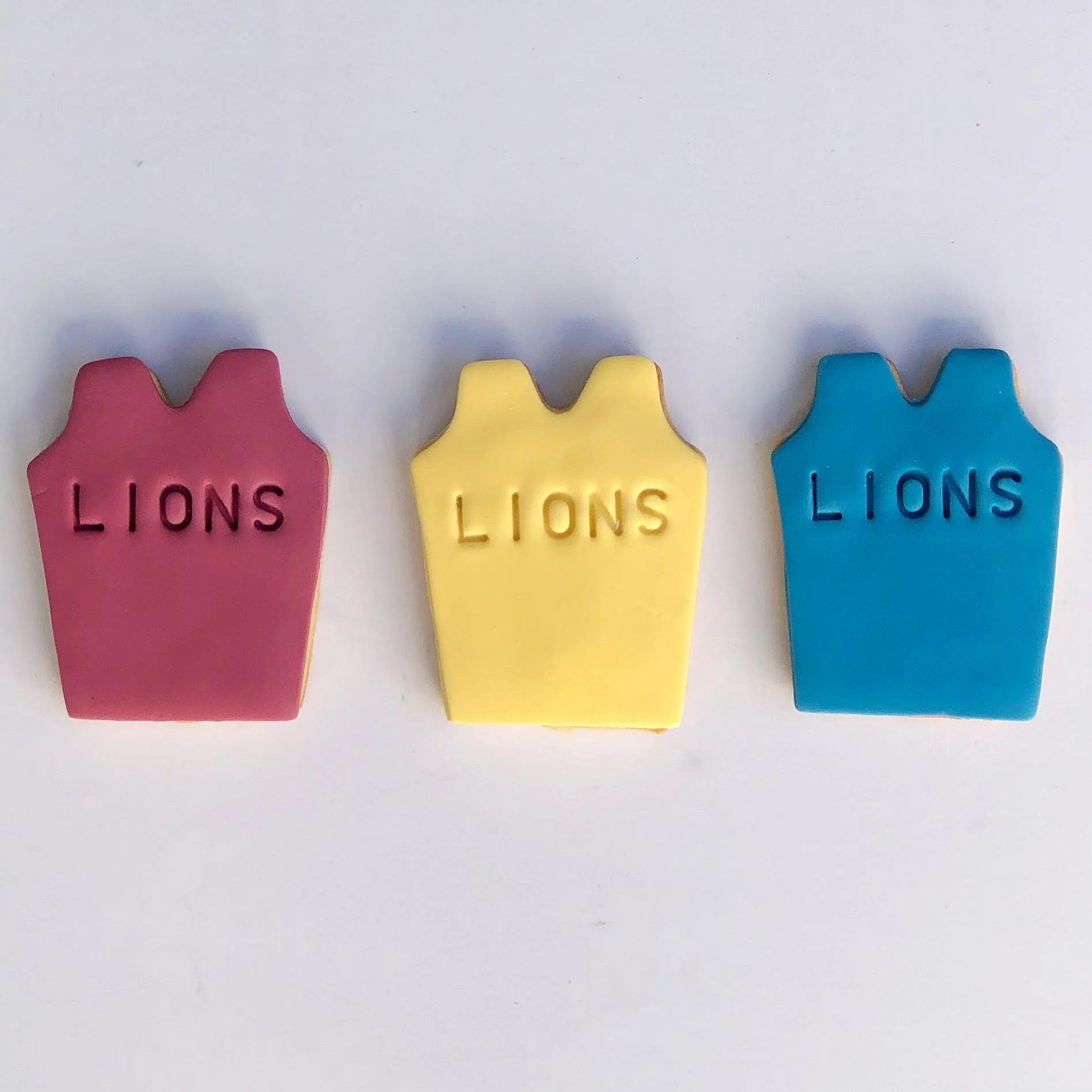 Brisbane Lions Footy Jumper Cookies — Burnt Butter Cakes