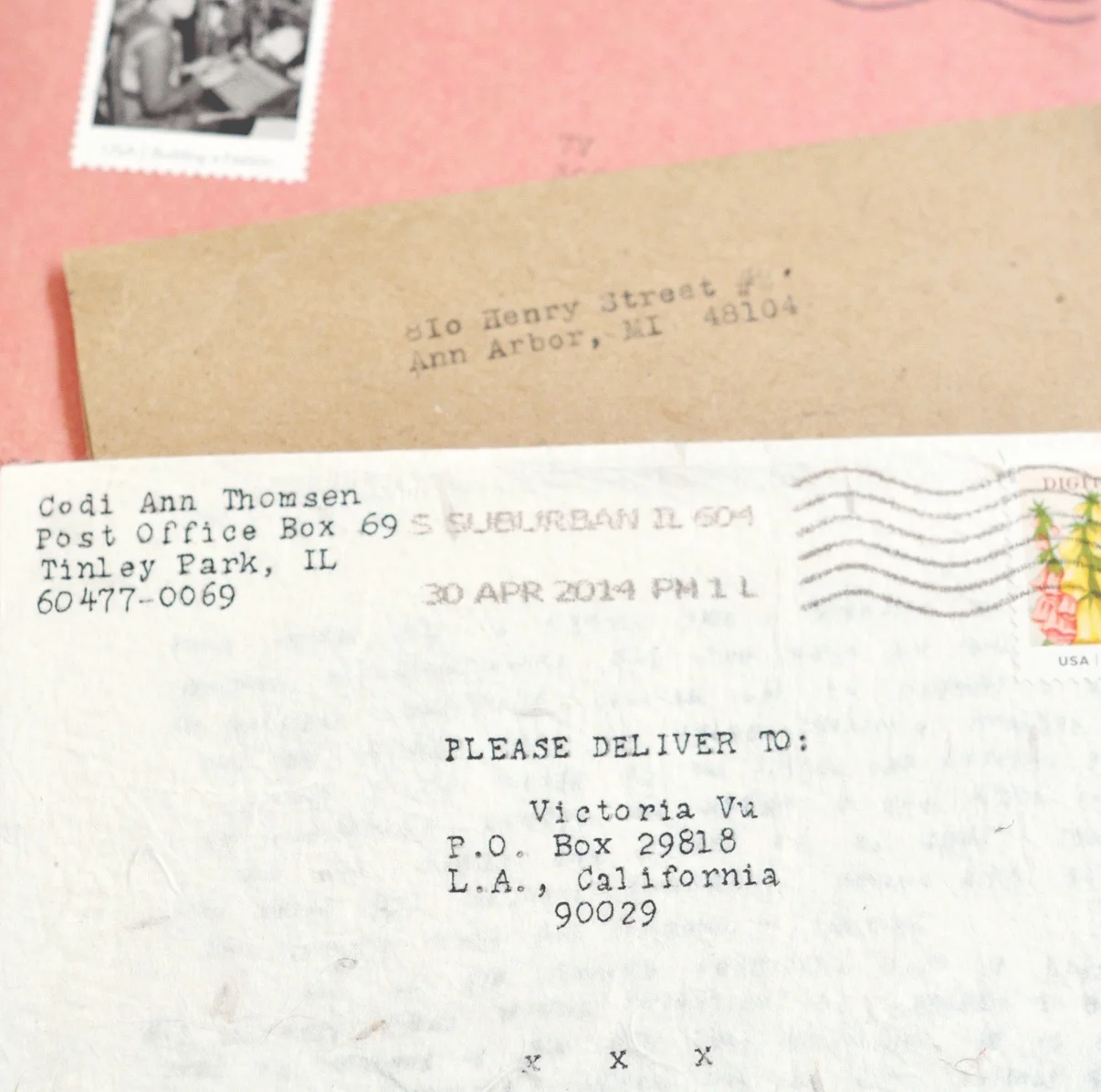 pen pal post, no. 2: (ad)dressing the envelope — PAPER & TYPE