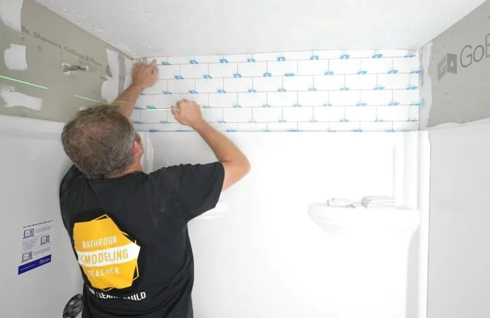 HOW TO TILE AROUND A ONE PIECE FIBERGLASS TUB SHOWER SURROUND ...