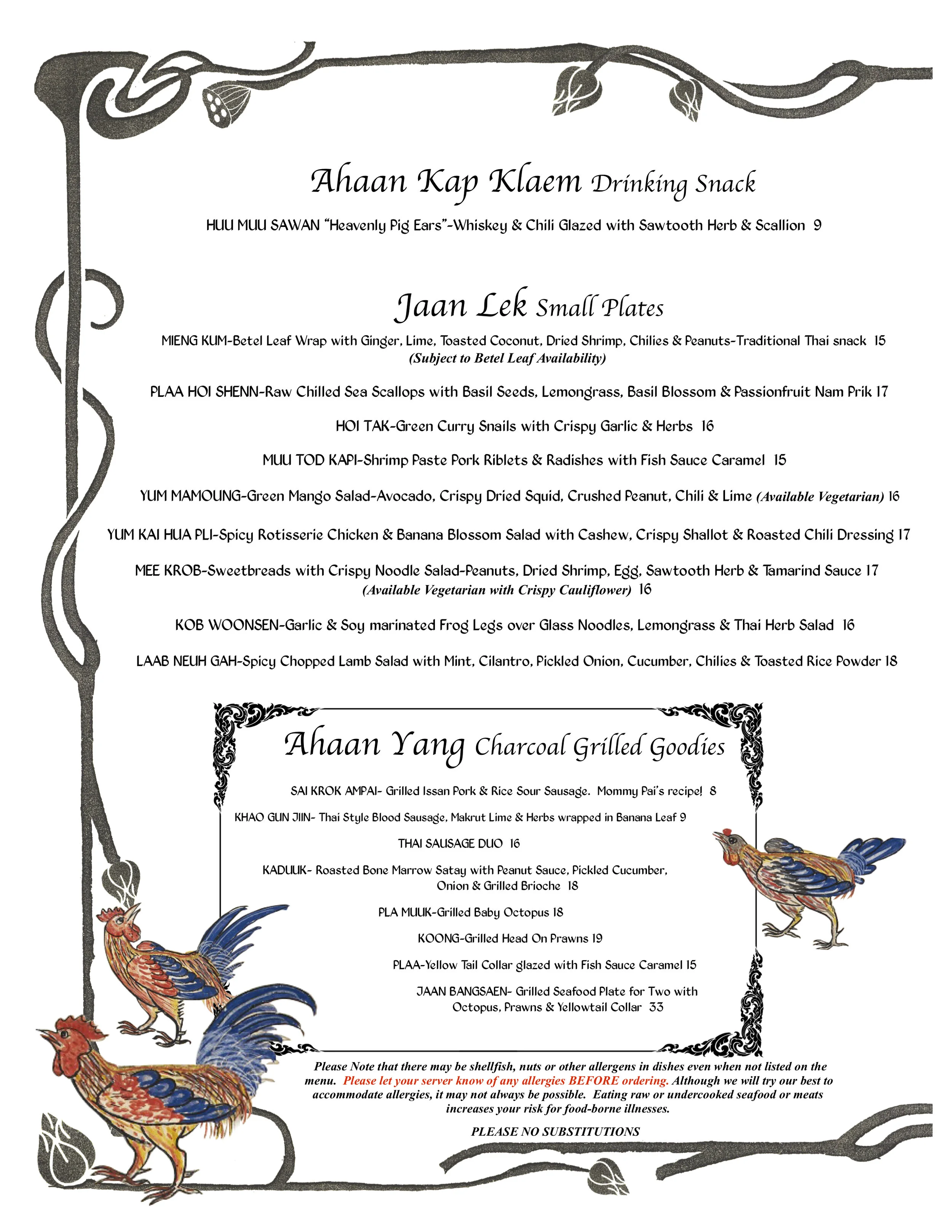 MENU — Uncle Boons | Thai Restaurant