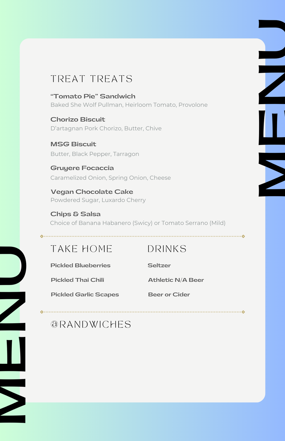 Events and Recipes by Jenn de la Vega — Randwiches