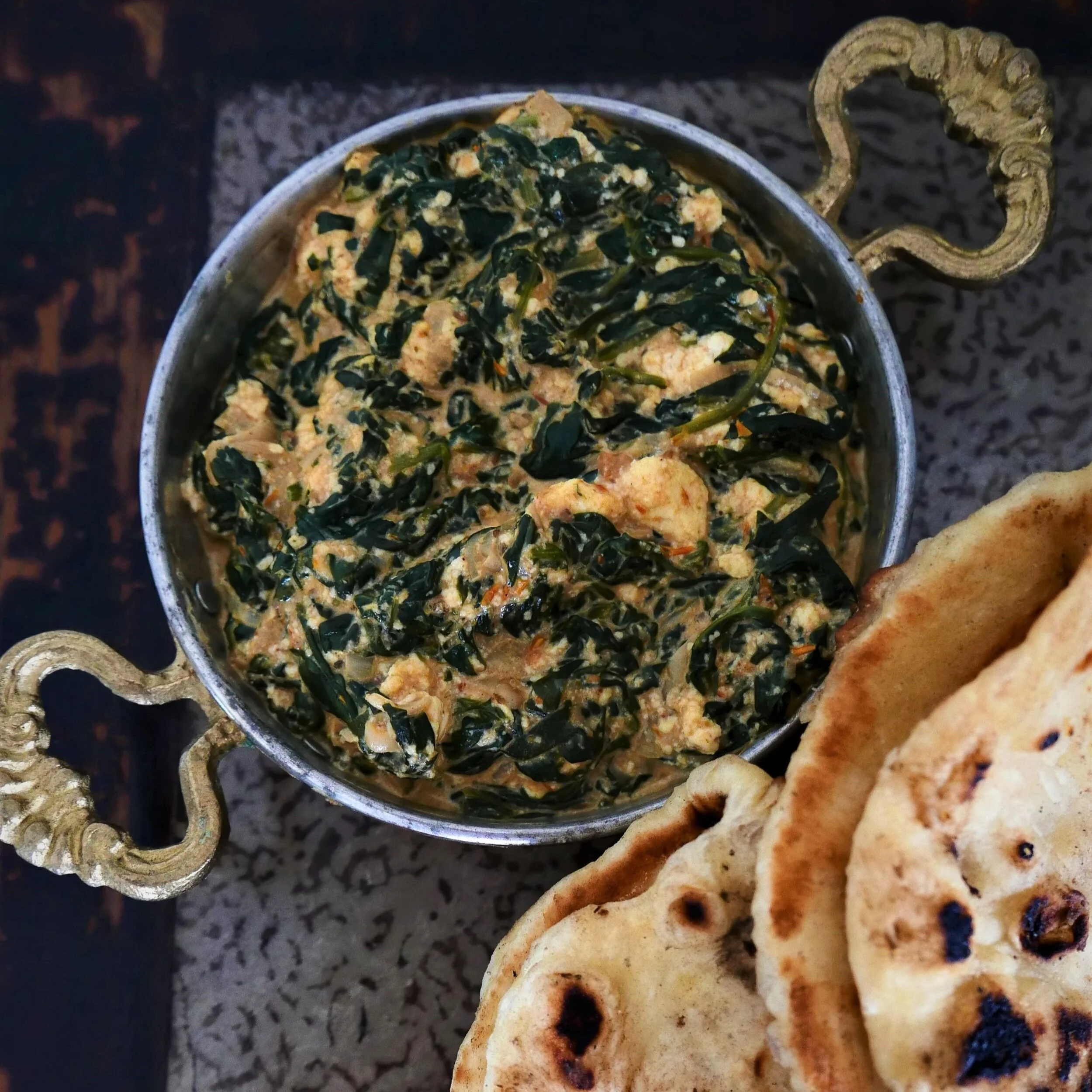 Chunky Palak Paneer with Stove Top Naan — Jennifer Angela Lee ...