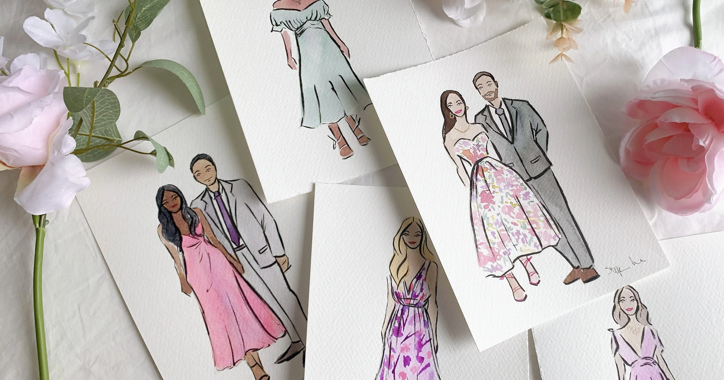 Live Wedding Painter Montreal, Canada - Event Sketch Artist — Stephanie ...