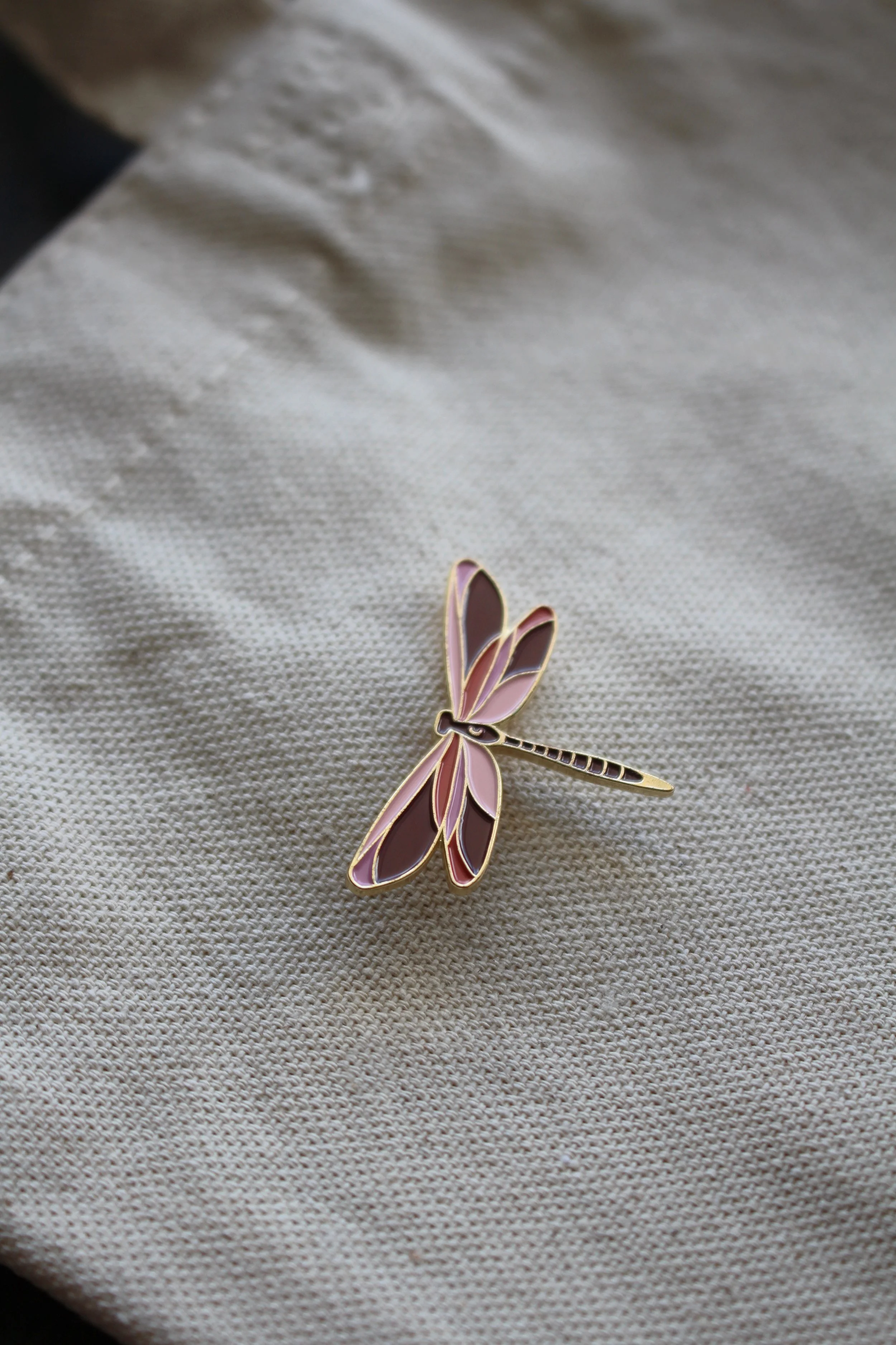 Rosy Dragonfly Enamel Pin — Knitting and Sewing Gifts & Supplies ...