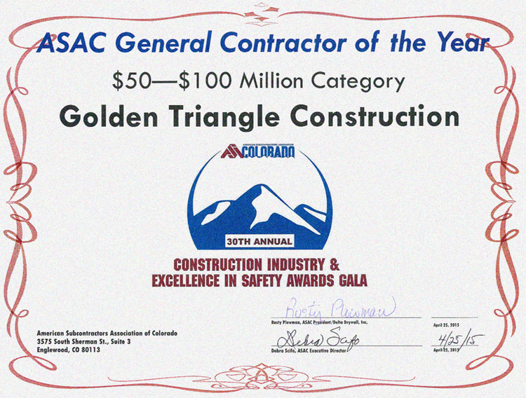 Subcontractors — Golden Triangle Construction, INC