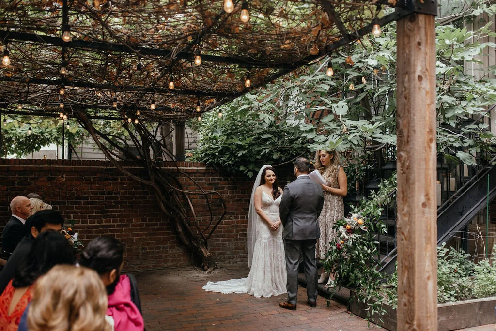 Kate + Aman's Intimate Brunch Wedding Outdoors at Iron Gate DC ...