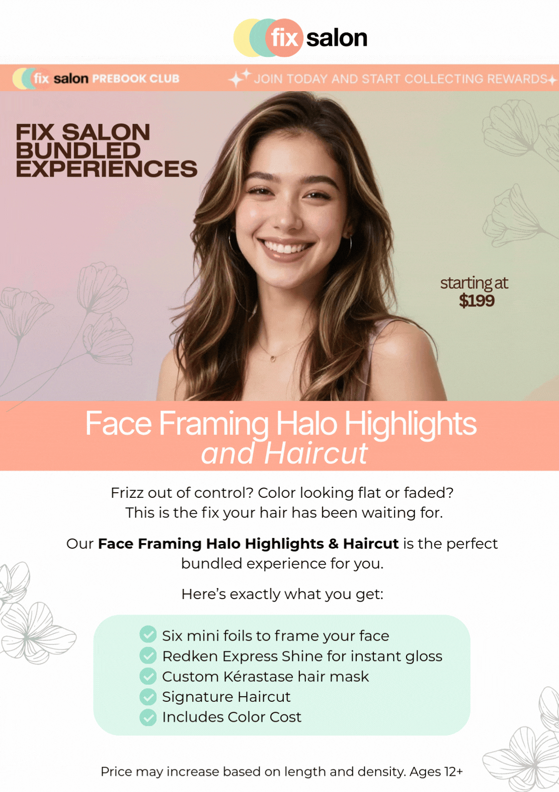 Face Framing Halo Highlights + Haircut starting at $199! — Fix Salon ...