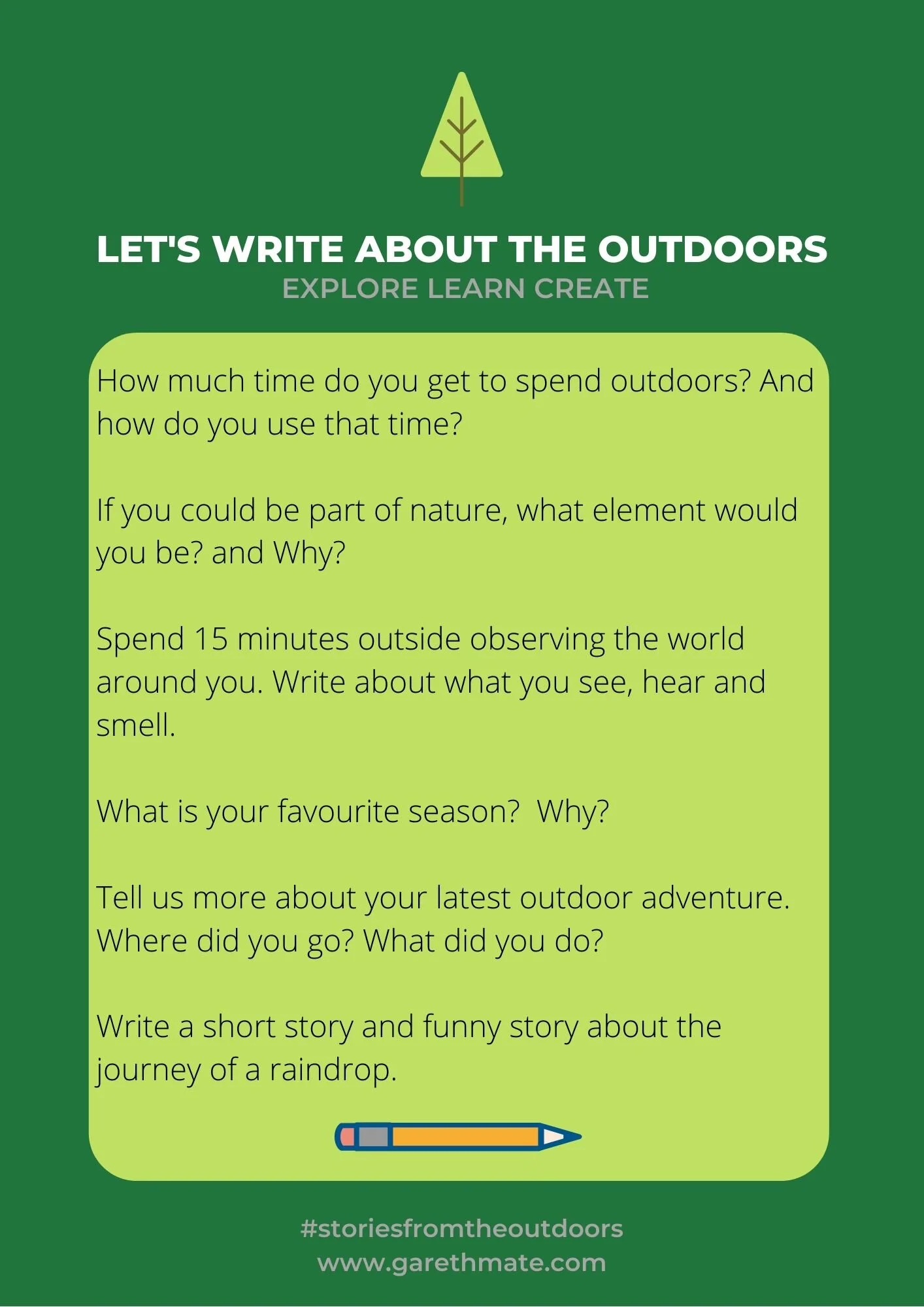 Let's Write About The Outdoors