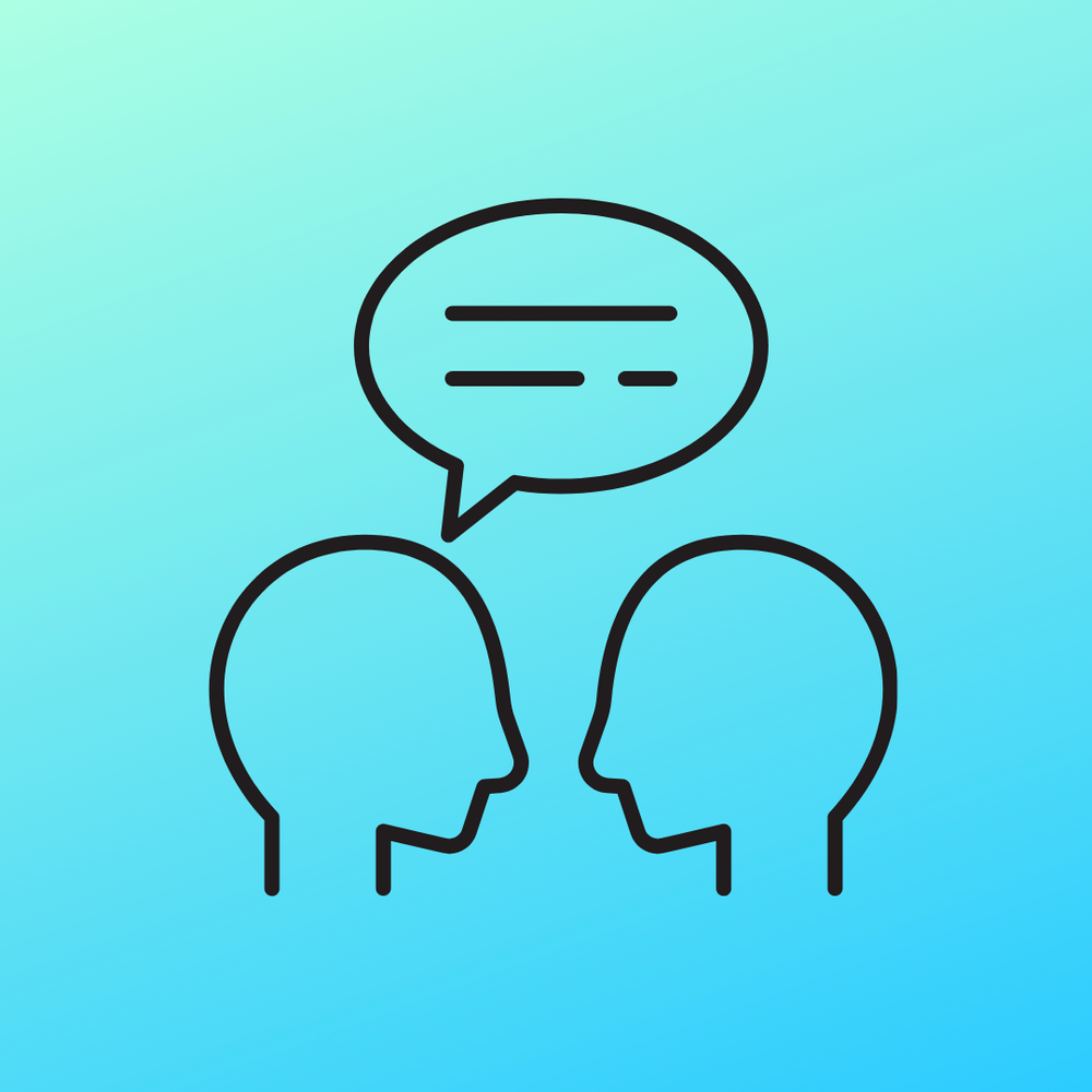 Two People Talking To Each Other In Spanish
