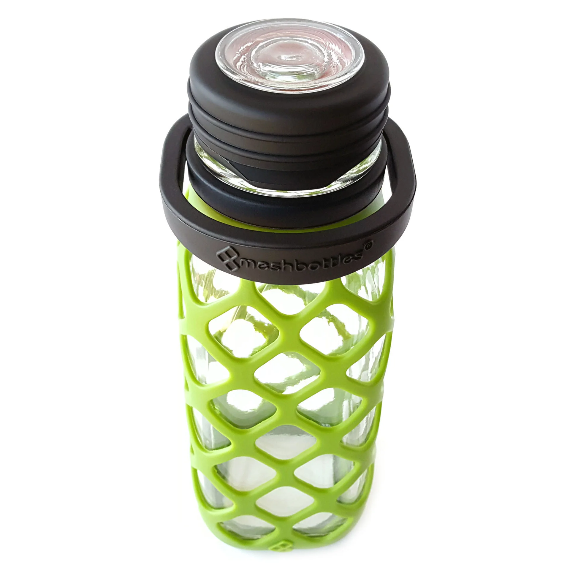 Meshbottle with Glass Top - Olive Green - 16 oz — Meshbottles - Plastic ...