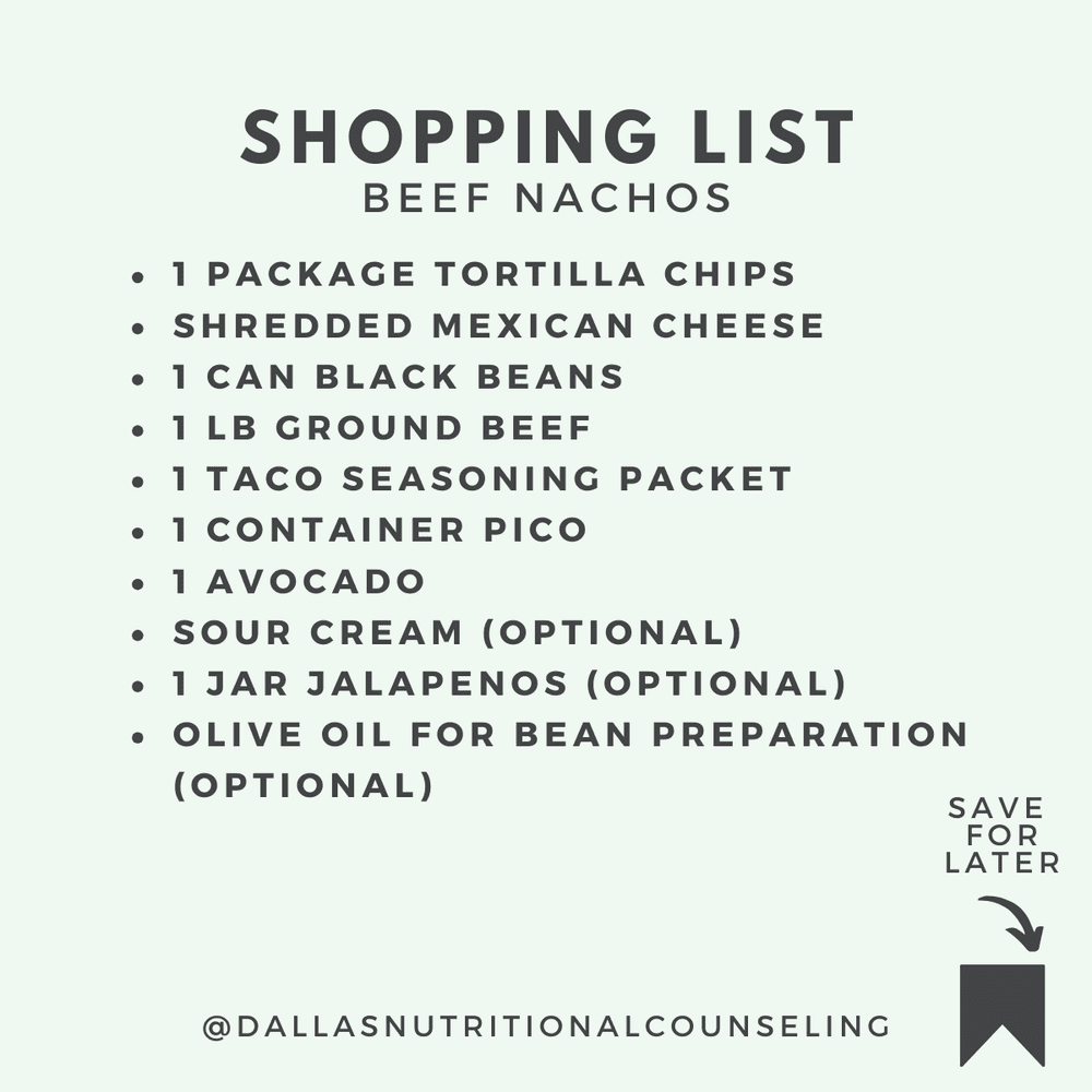 Easy Dinner Idea - Beef Nachos — Dallas Nutritional CounselingEasy ...