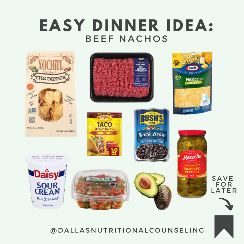 Easy Dinner Idea - Beef Nachos — Dallas Nutritional CounselingEasy ...