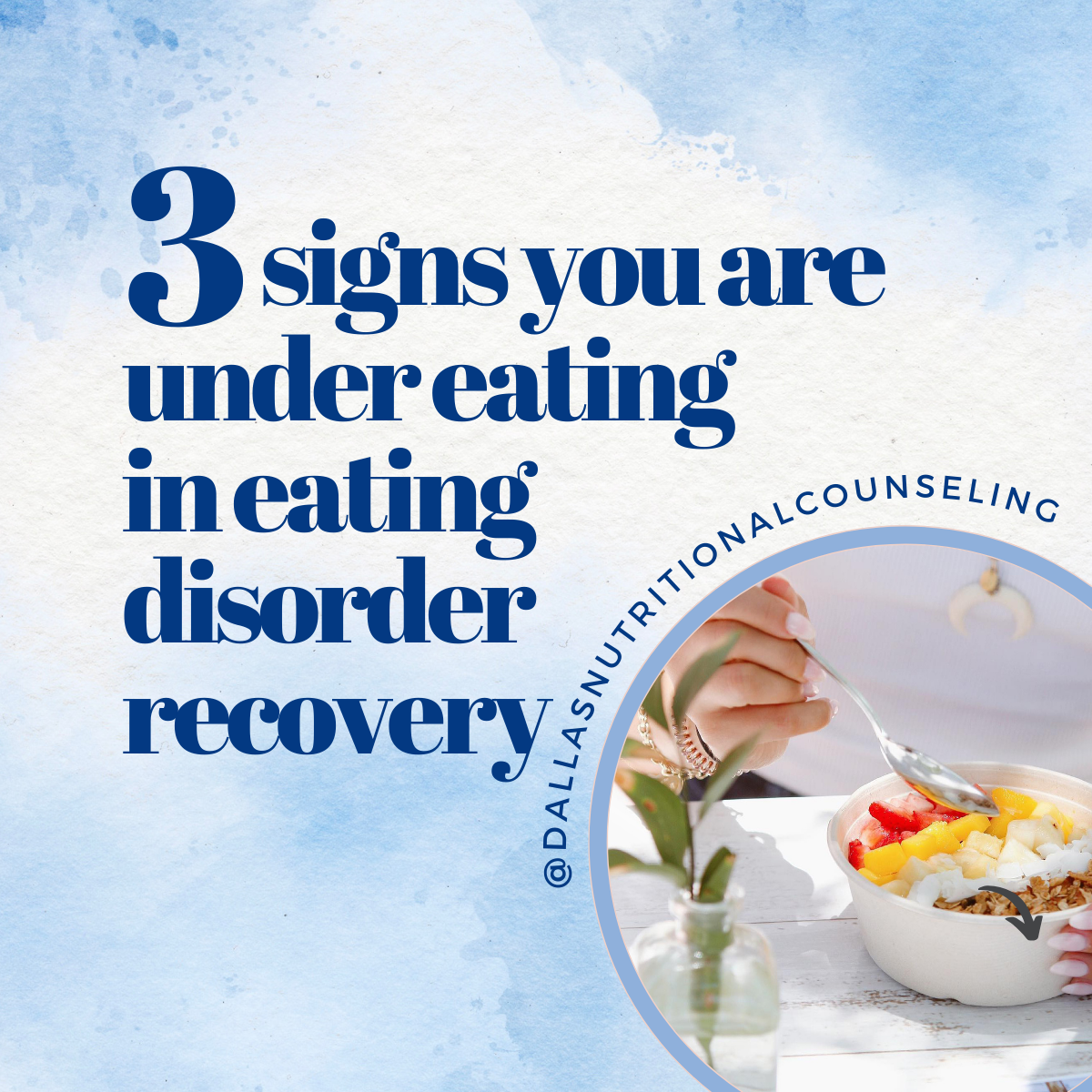 3 Signs You are Under Eating in Eating Disorder Recovery — Dallas ...