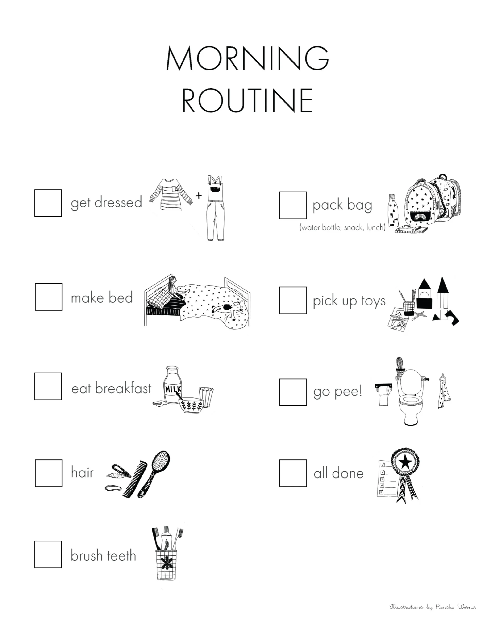 OUR MORNING ROUTINE CHART {FREE PRINTABLE} — WINTER DAISY | Melissa ...