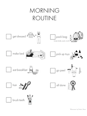 OUR MORNING ROUTINE CHART {FREE PRINTABLE} — WINTER DAISY | Melissa ...