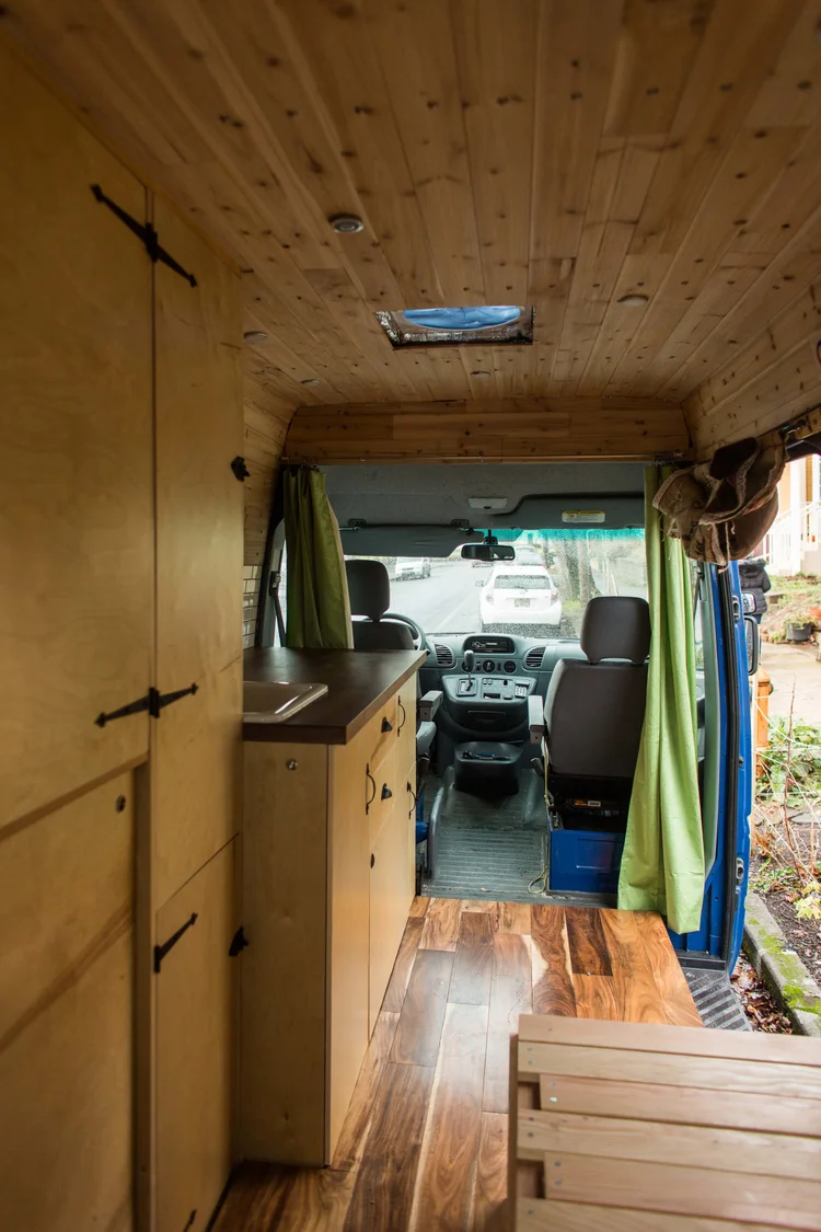 Sprinter Camper Van Build Out - Cedar Panels and Hardwood Floors — Ray ...
