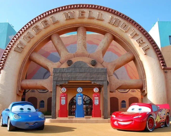 Cars Lightning McQueen and Tow Mater at Walt Disney World and Disneyland
