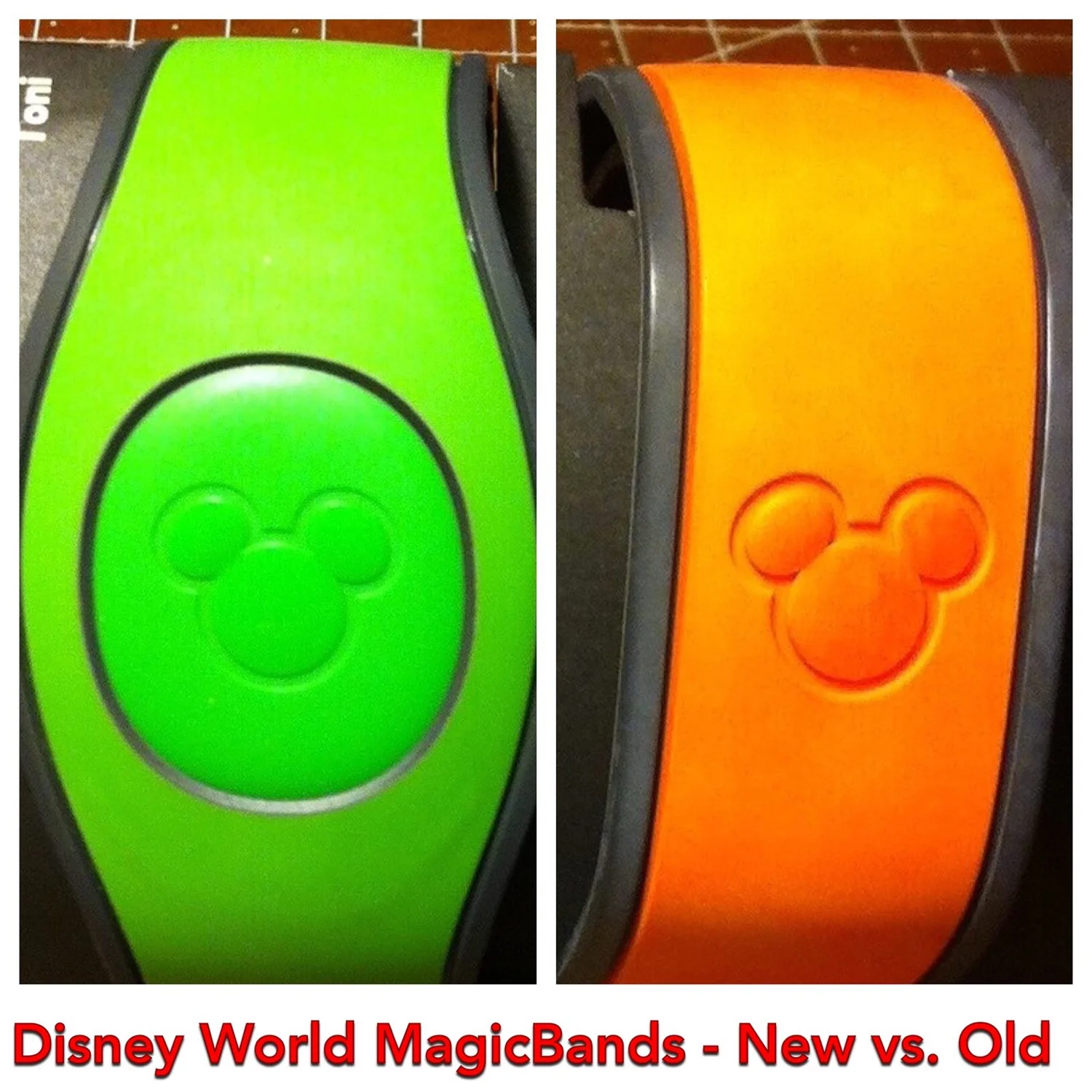 Disney World Magic Bands - New vs. Old