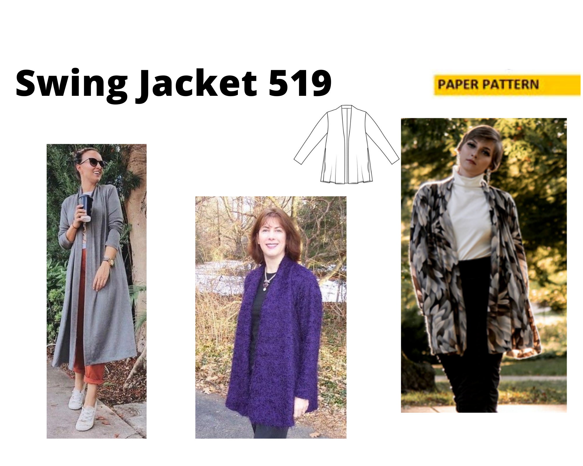 Swing Jacket 519 (Printed in Envelope) — Christine Jonson Sewing Patterns