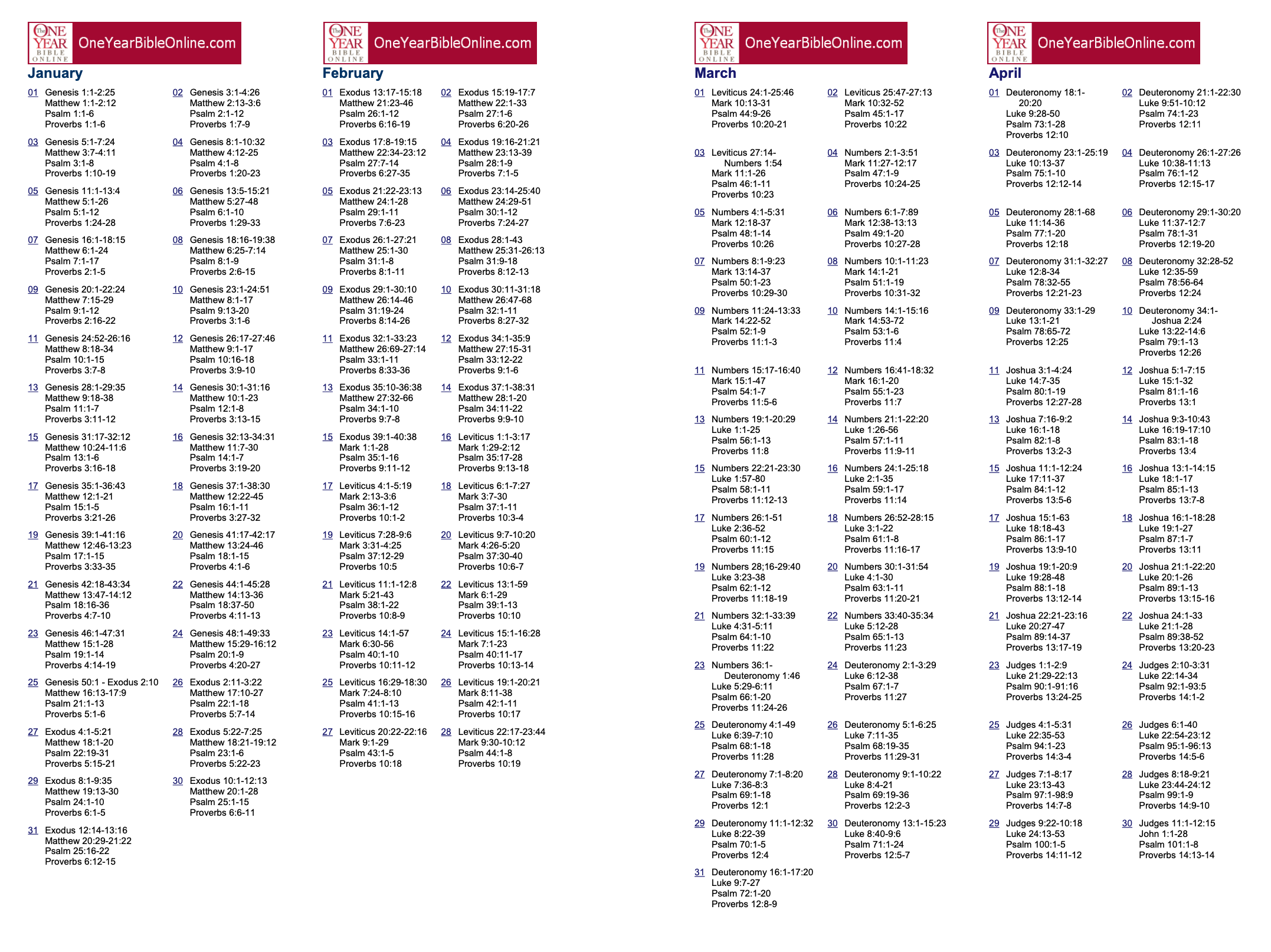 2021 Bible Reading Plan South Fork Church 2021 Bible Reading Plan South Fork Church