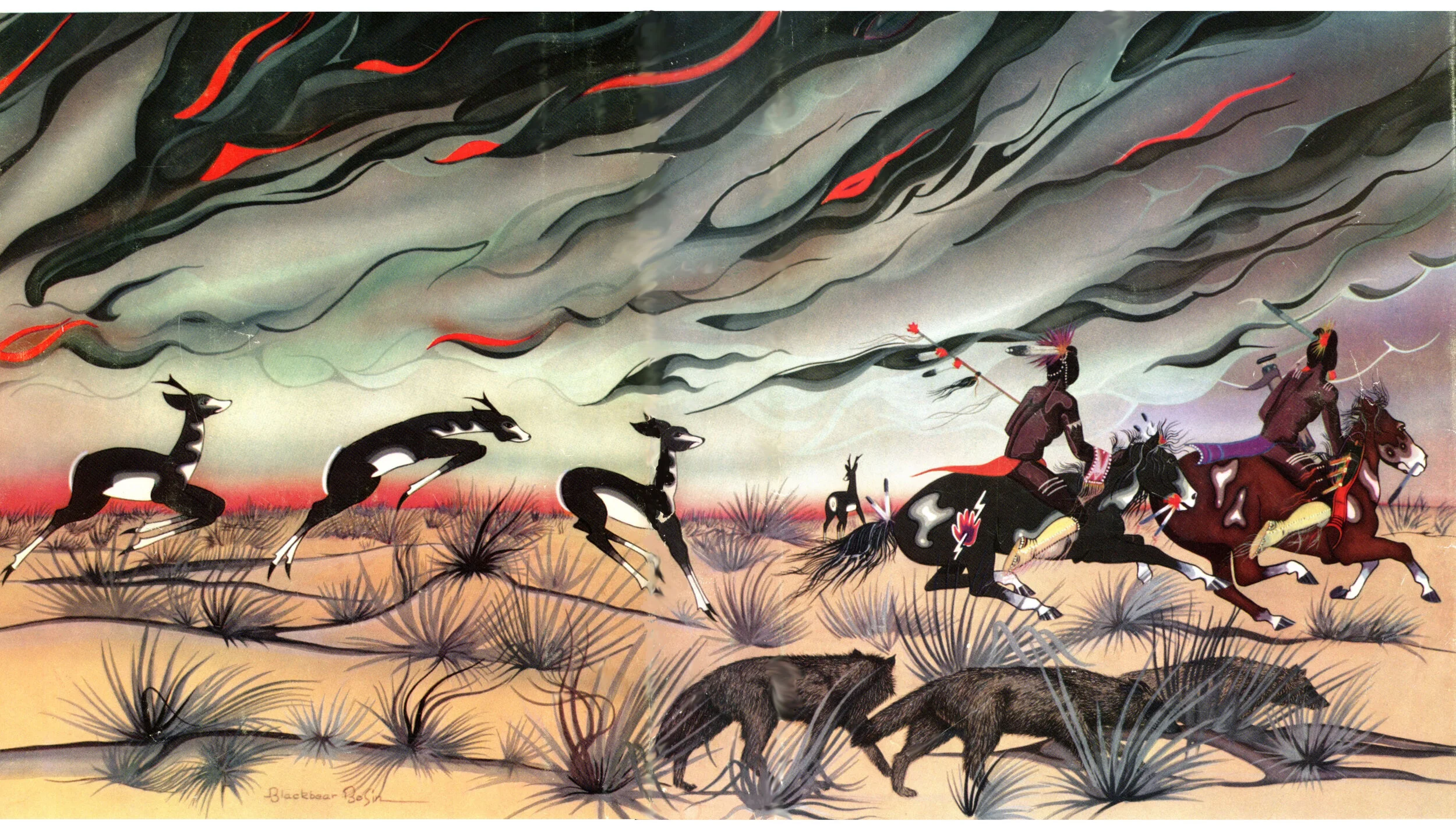 Tomaquag Museum From the Archives: Prairie Fire Mural