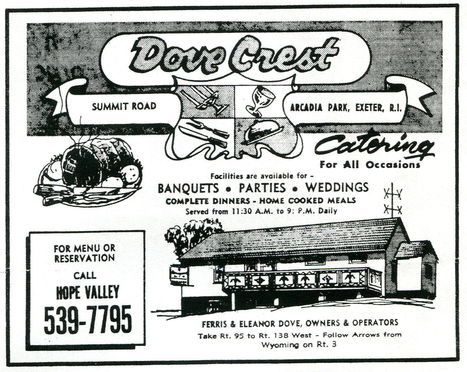Tomaquag Museum From the Archives: Dovecrest Restaurant & Thanksgiving