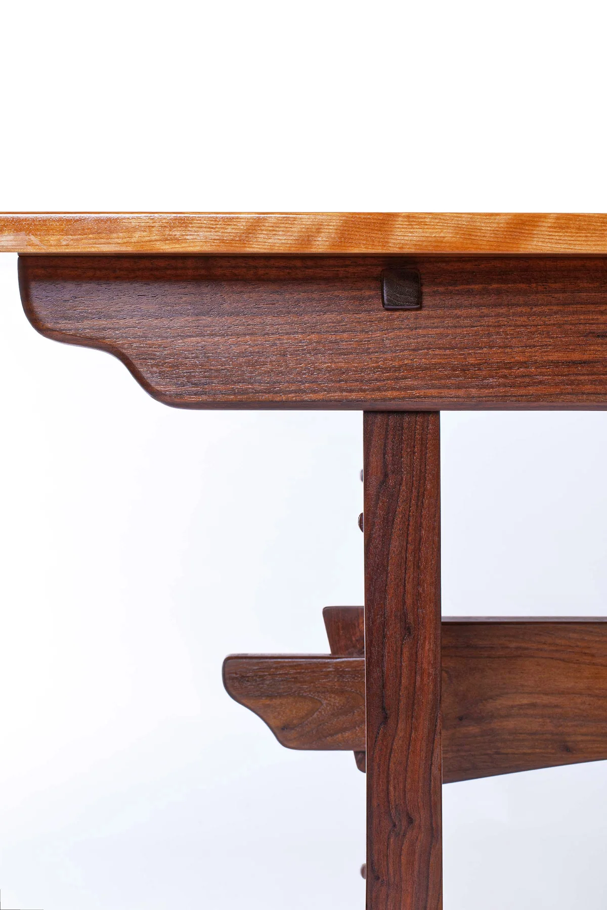 Flamed Birch & Walnut Dining Table — Lohr Woodworking Studio