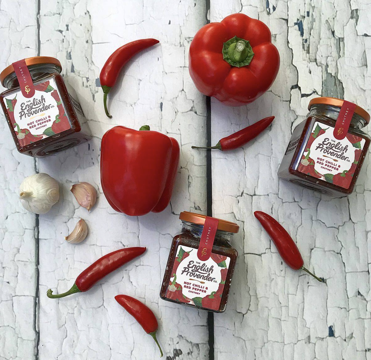 English Provender Chutney Packaging — Ohn Mar Win Illustration