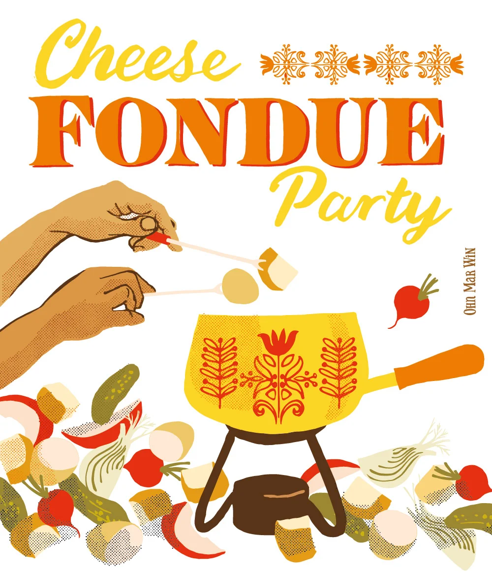 Vintage Cheese Illustration