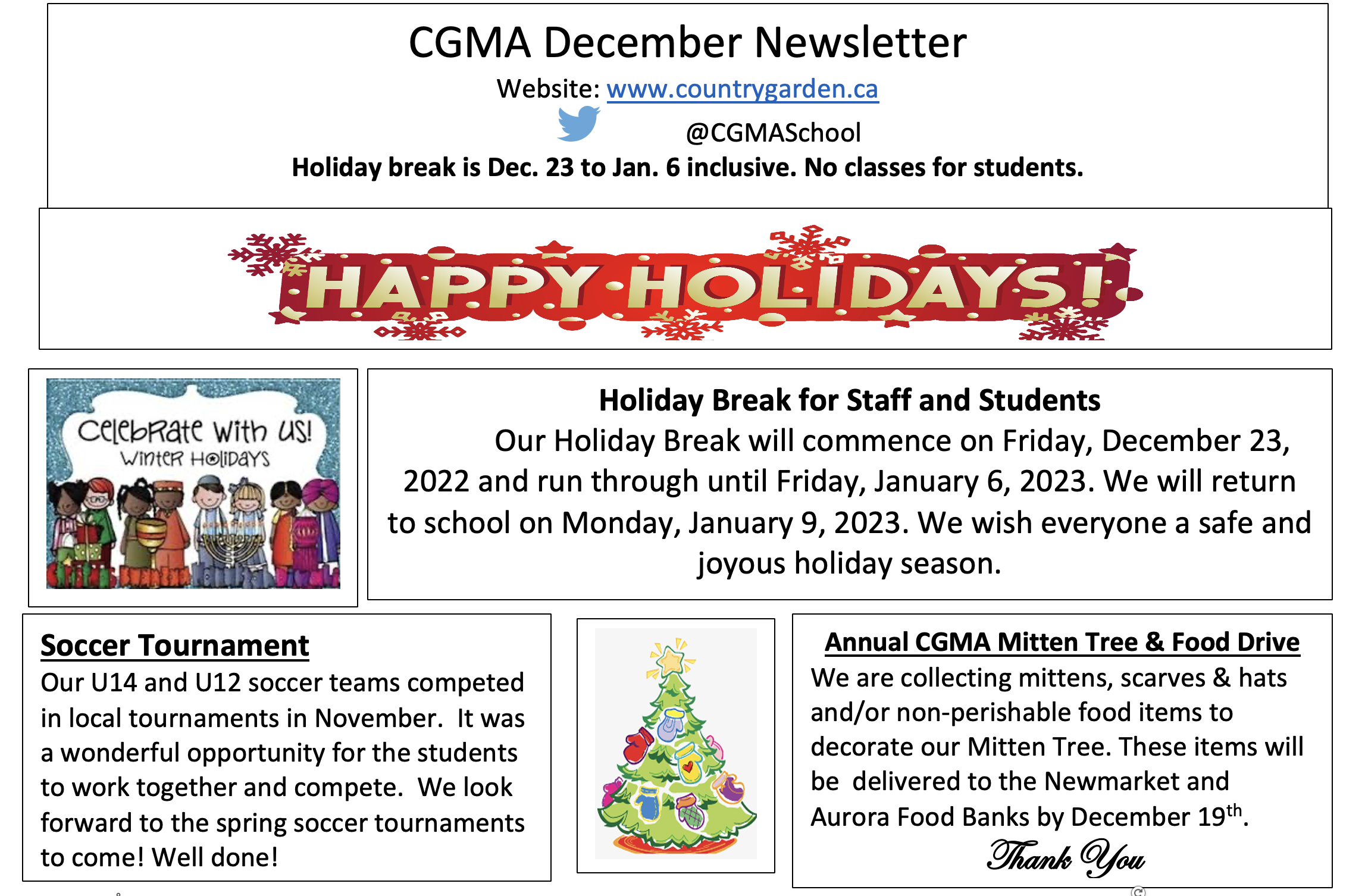 News Letters — CGMA Private School