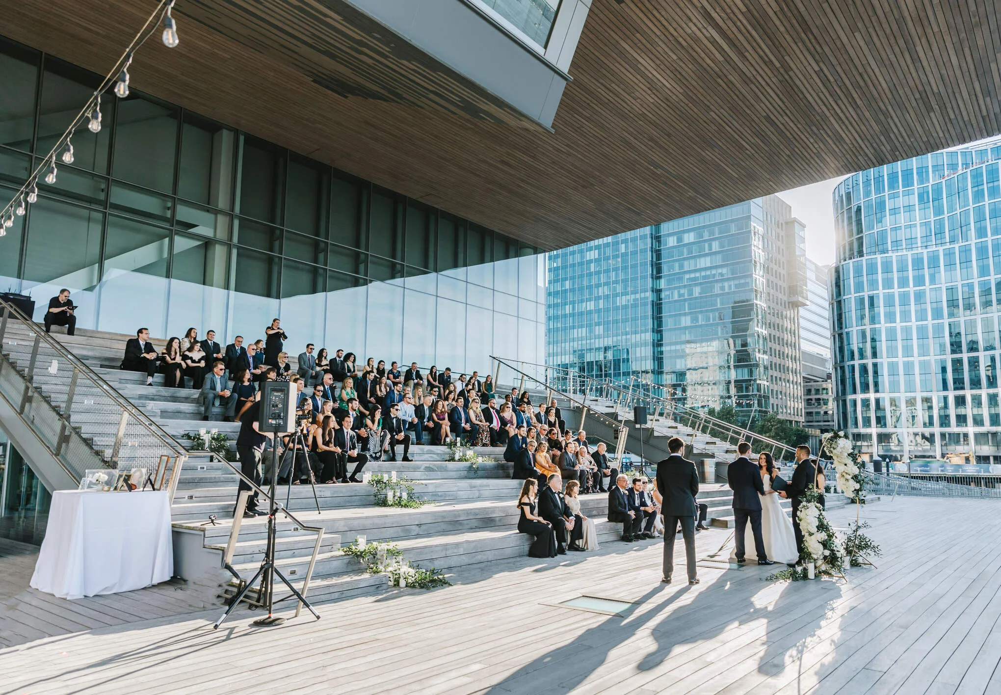 A stylish, waterfront museum wedding at the ICA in Boston, MA